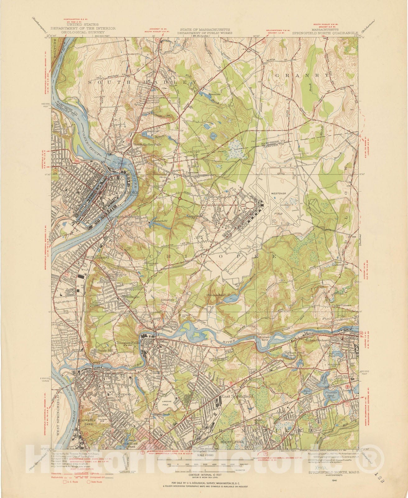 Historic Map : USGS 7.5 Minute Sheets and Quadrangles, Chicopee & Holy ...