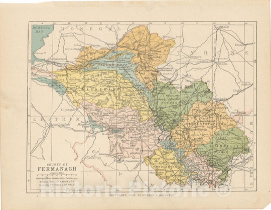 Historic Map : Irish County Maps, Fermanagh 1900 , Vintage Wall Art ...