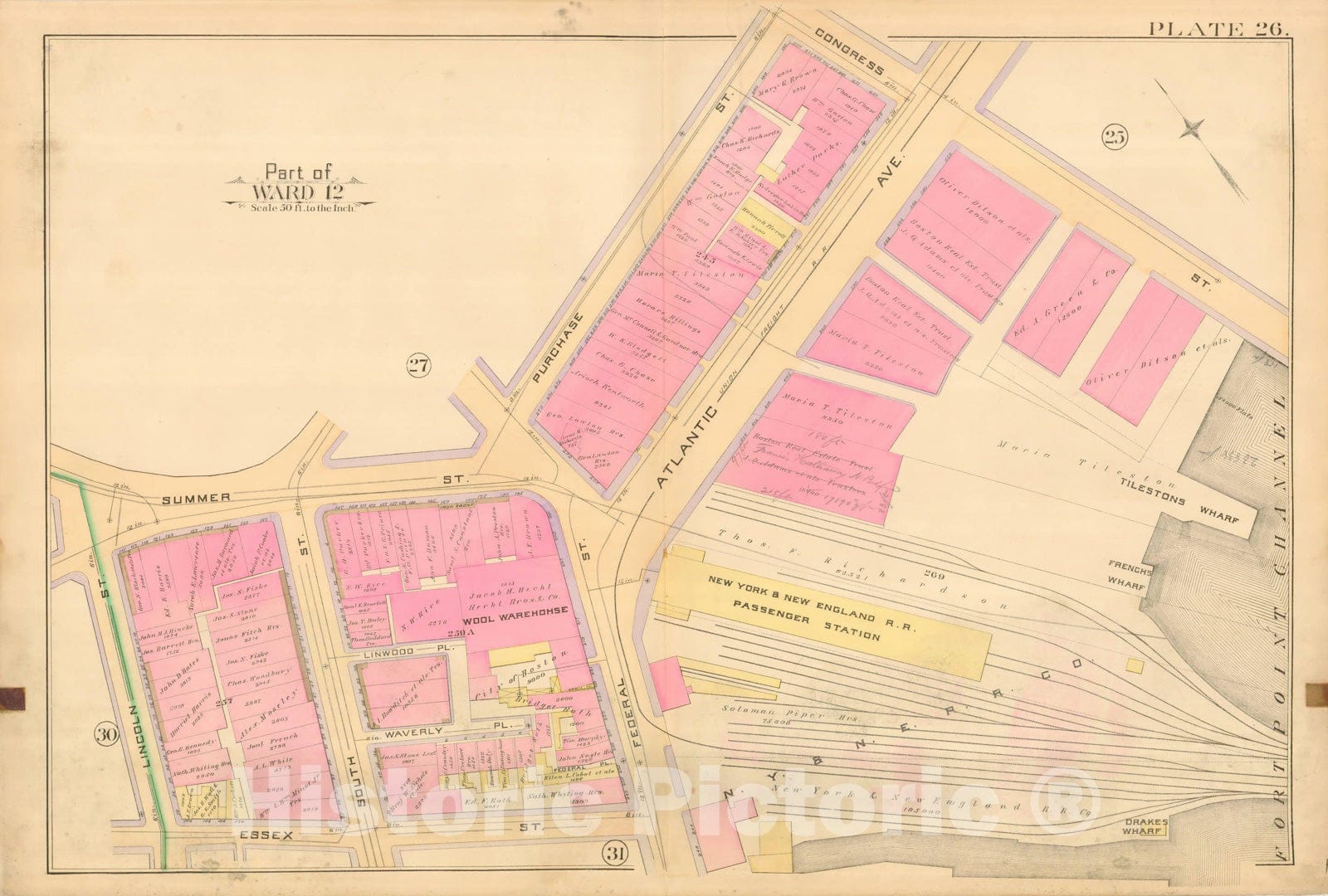 Historic Map : Atlas City of Boston, City Proper, Vol. I, Boston 1888 ...