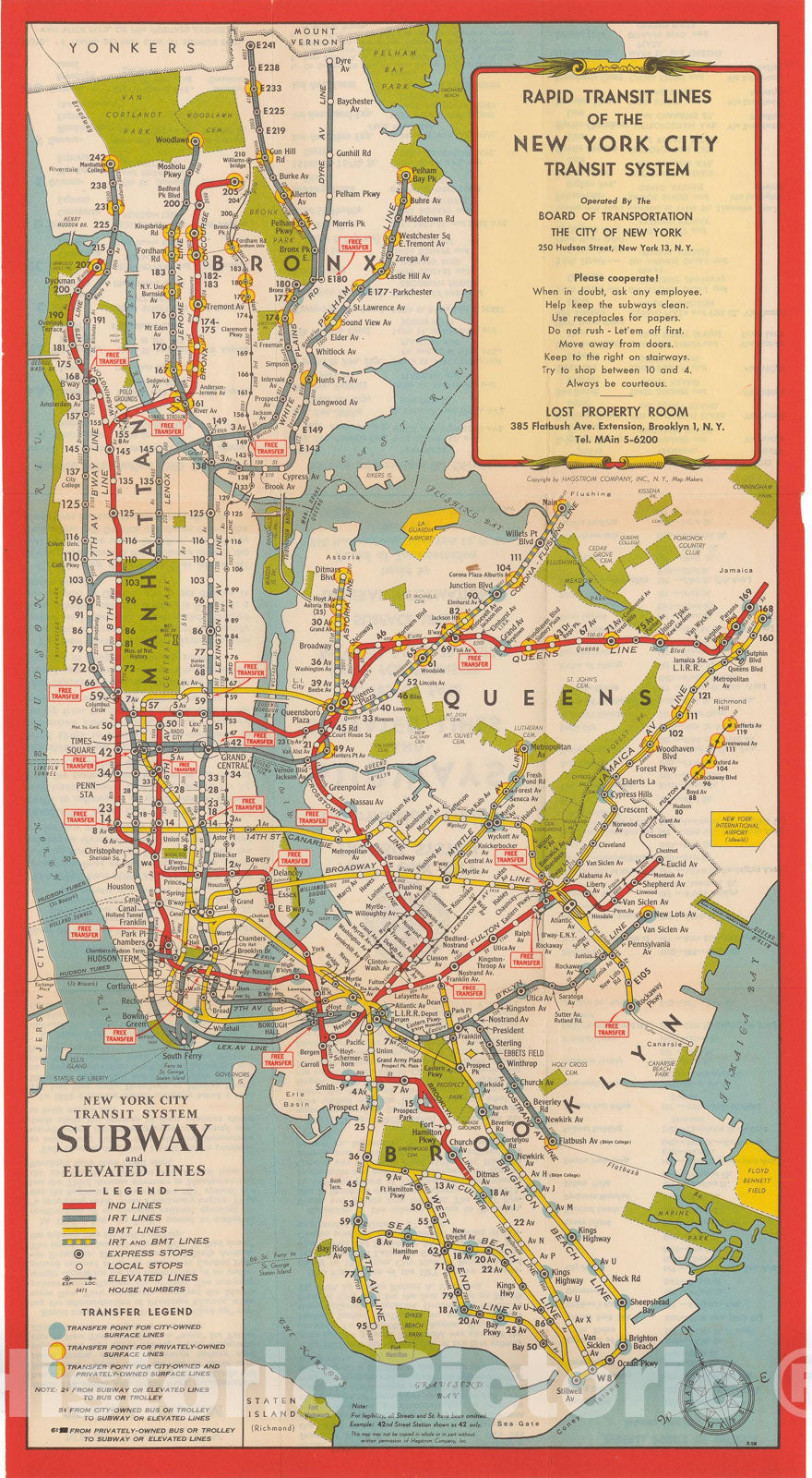 Historic Map : New York City Transit Maps, New York City Rapid Transit ...