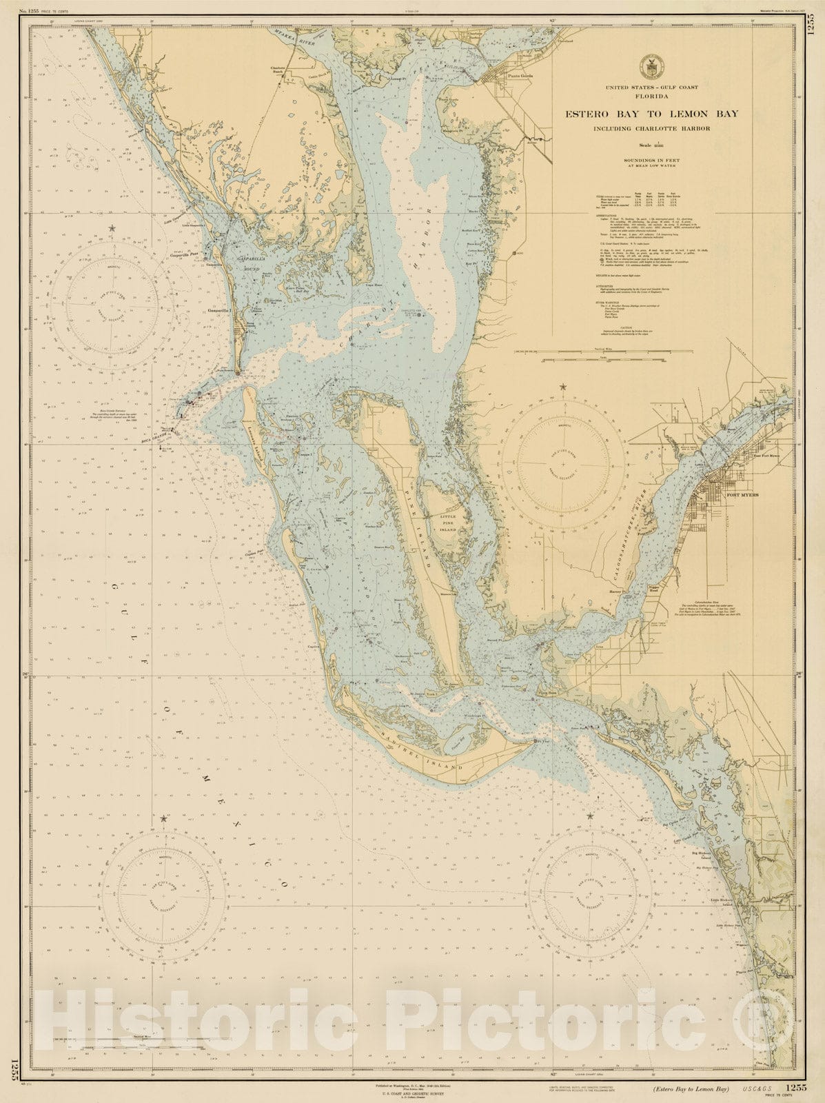 Original Map Of Florida Coastline Carolina To Florida Coast 1733