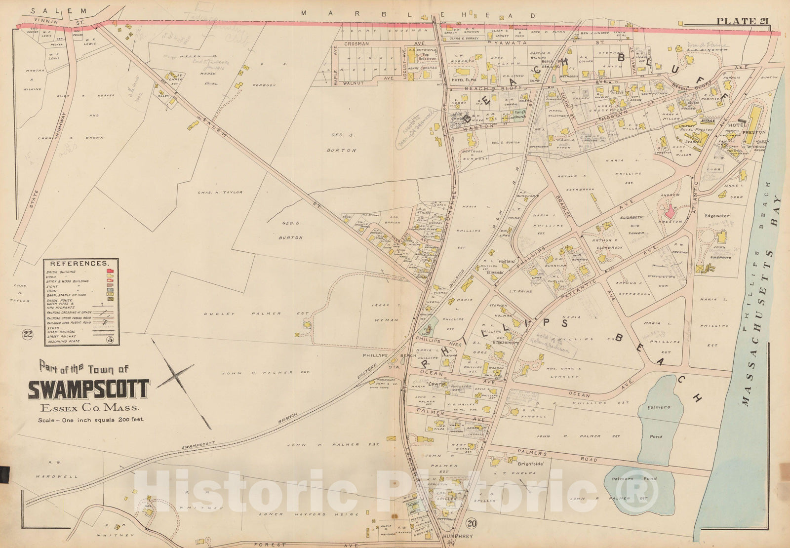 Historic Map : Atlas of Lynn, Swampscott and Saugus, Swampscott 1905 P ...