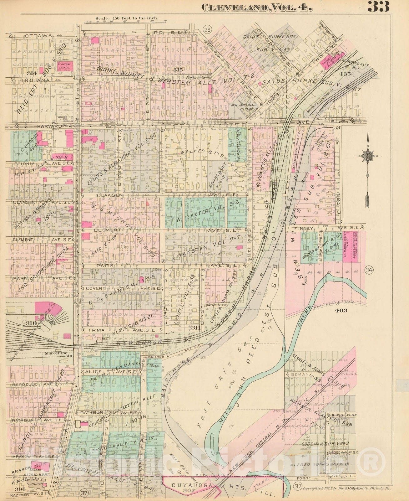 Historic Map : Atlas City of Cleveland, Vol. Four, Cleveland 1922 33R ...