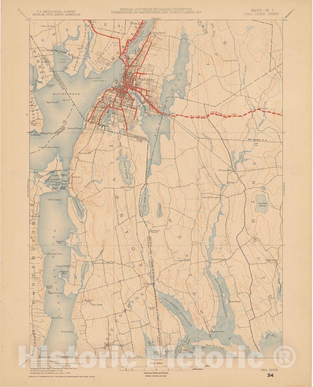 Historic Map : Eastern Massachusetts Street Railway Maps, Fall River 1 ...