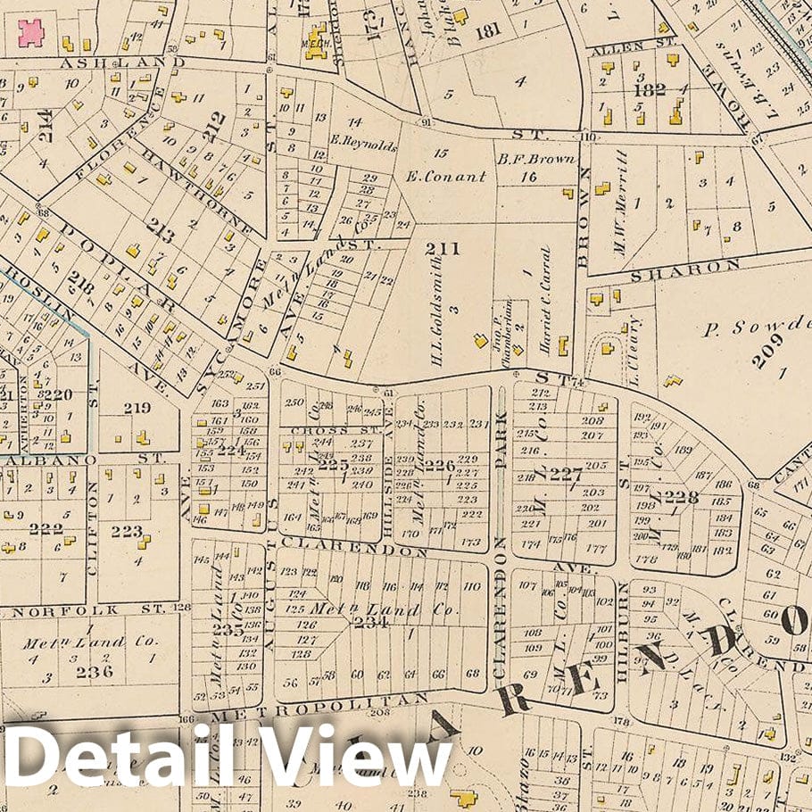 Historic Map : City Atlas of Boston, Massachusetts, Roslindale 1882 Pl – Historic Pictoric