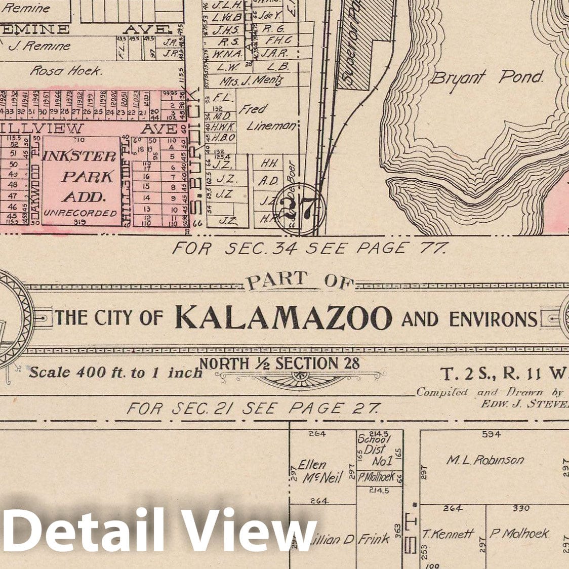 Historic Map : Kalamazoo 1910 , Standard Atlas of Kalamazoo County , v ...