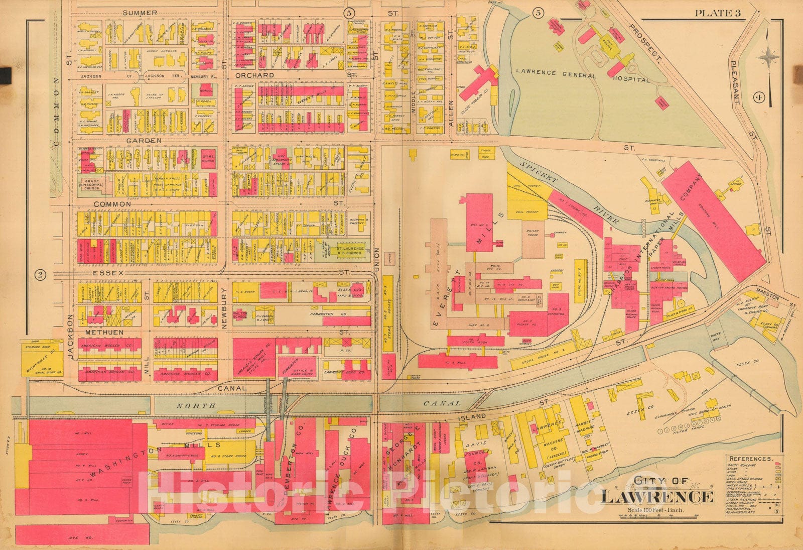 Historic Map : Atlas City of Lawrence and the Towns of Methuen, Andove ...