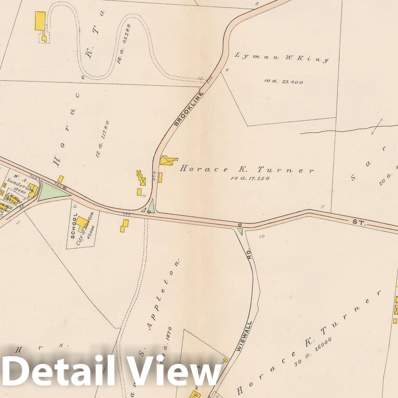 Historic Map : Atlas of Newton, Newton 1907 Plate 029 , Vintage Wall A ...
