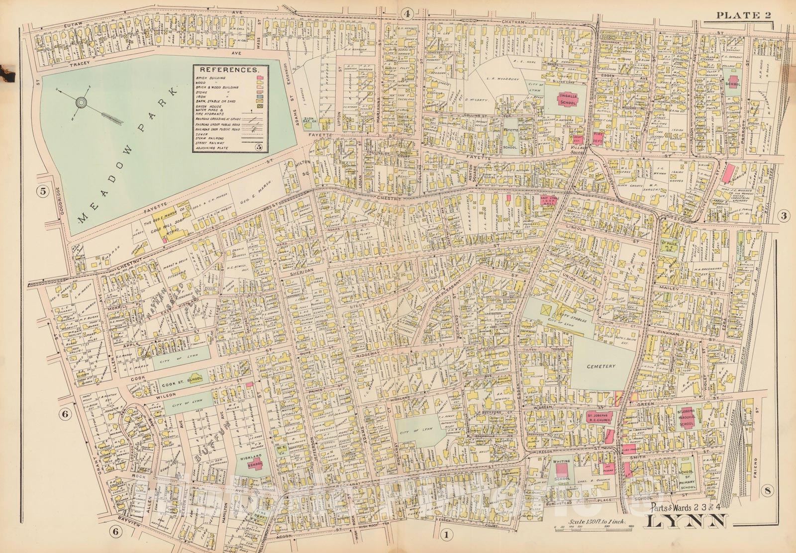 Historic Map : Atlas of Lynn, Swampscott and Saugus, Lynn 1905 Plate 0 ...