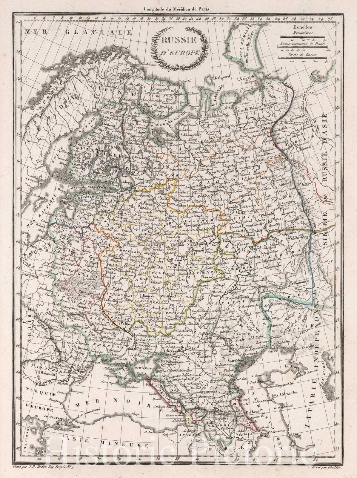 Historic Wall Map : Russia,Russie d'Europe. 1812 , Vintage Wall Art ...