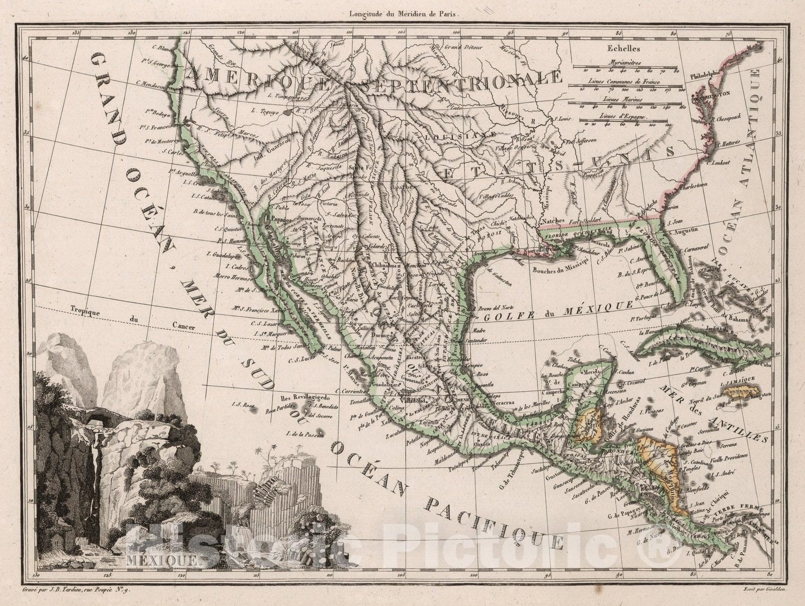 Historic Map : Mexico,Mexique. 1812 , Vintage Wall Art – Historic Pictoric