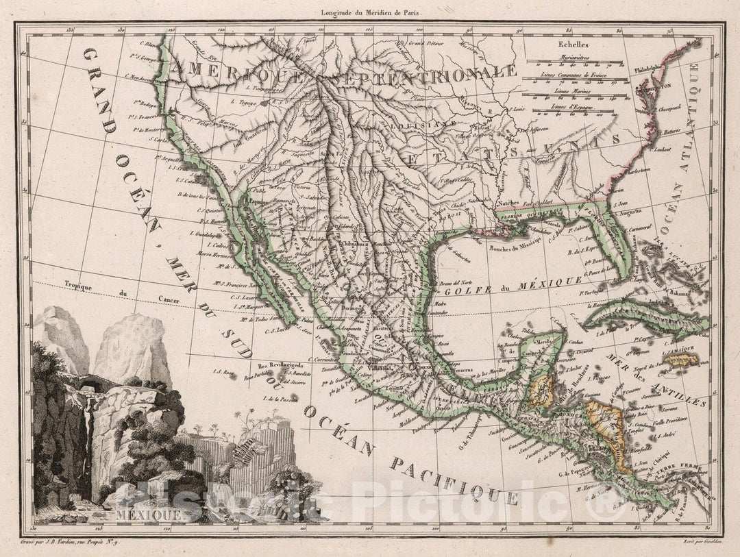 Historic Map : Mexico,Mexique. 1812 , Vintage Wall Art – Historic Pictoric