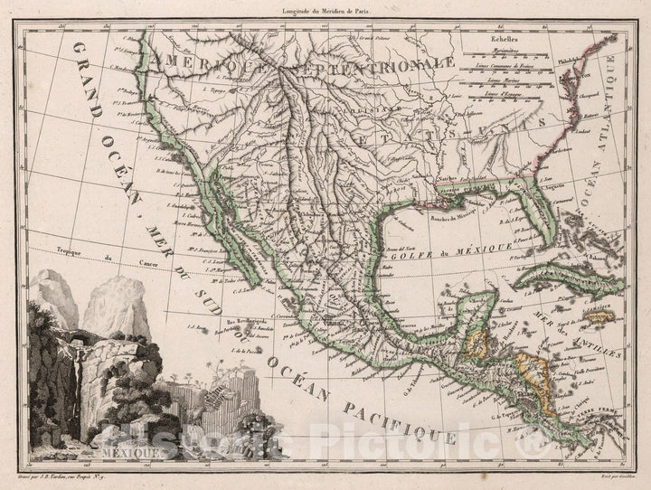 Historic Map : Mexico,Mexique. 1812 , Vintage Wall Art – Historic Pictoric