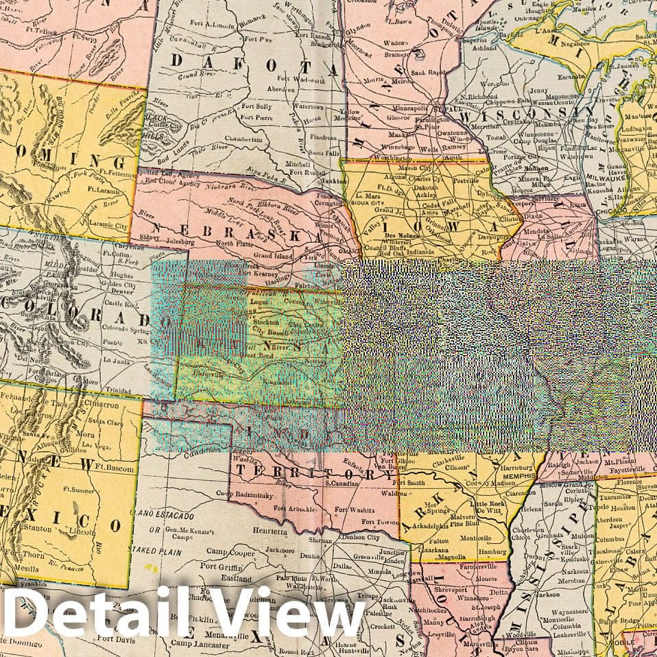 Historic Map : World Atlas Map, United States. 1882 - Vintage Wall Art ...