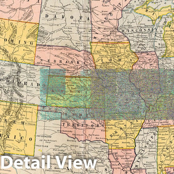 Historic Map : World Atlas Map, United States. 1882 - Vintage Wall Art ...