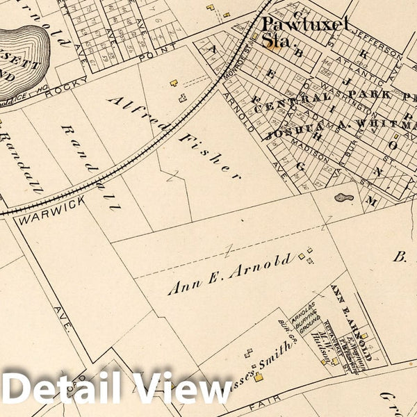 Historic Map : Warwick (R.I.), City Atlas Map, Plate 44. Part of Warwi ...