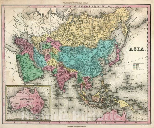 Historic Map : World Atlas Map, Asia. 1834 - Vintage Wall Art ...