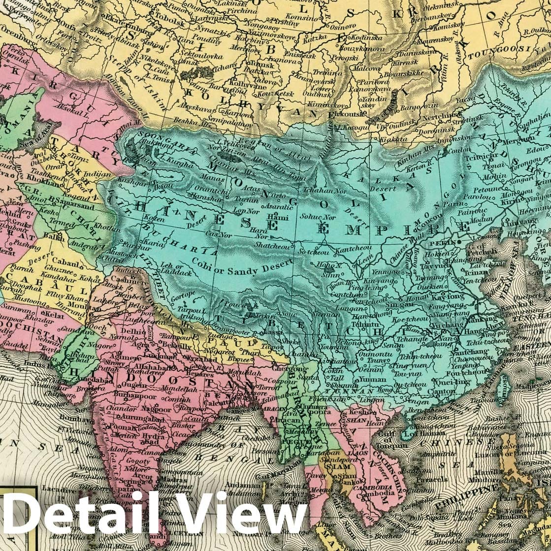 Historic Map : World Atlas Map, Asia. 1834 - Vintage Wall Art ...