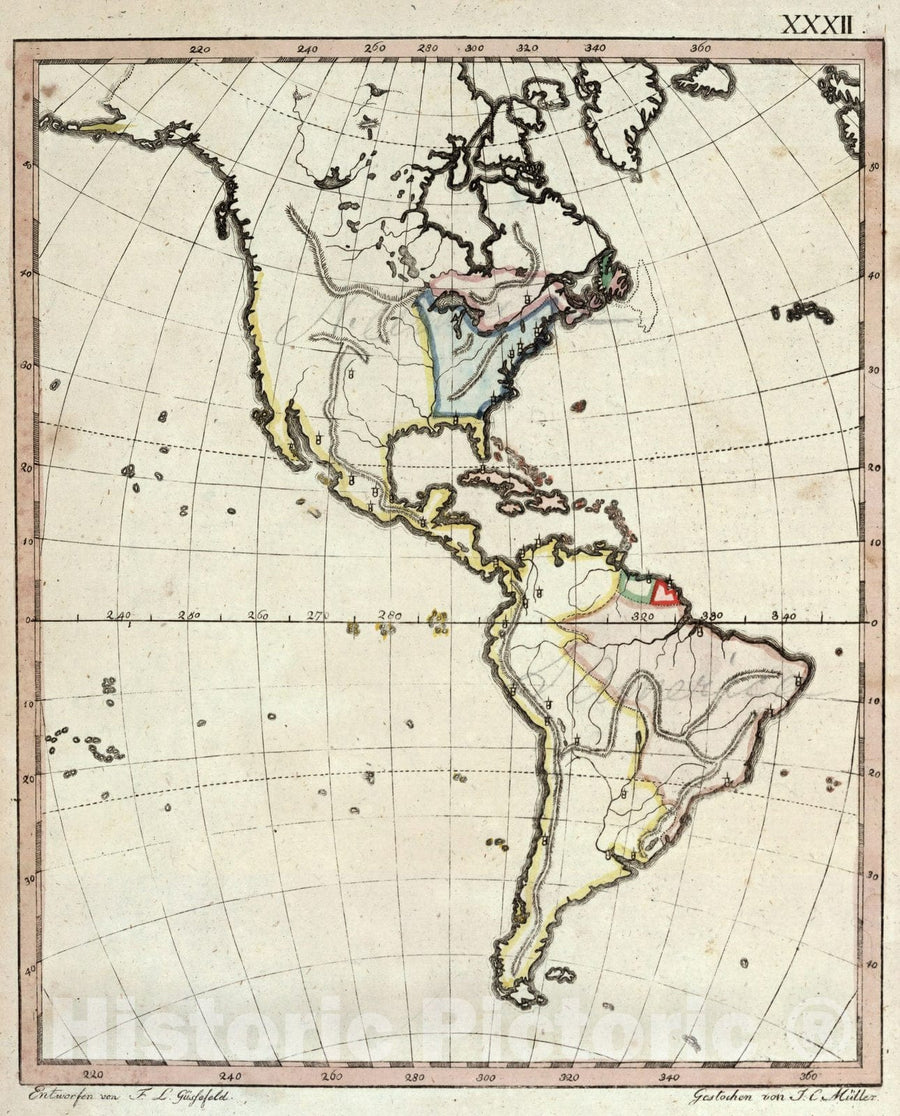 Historic Map : School Atlas Map, America. 1801 - Vintage Wall Art ...