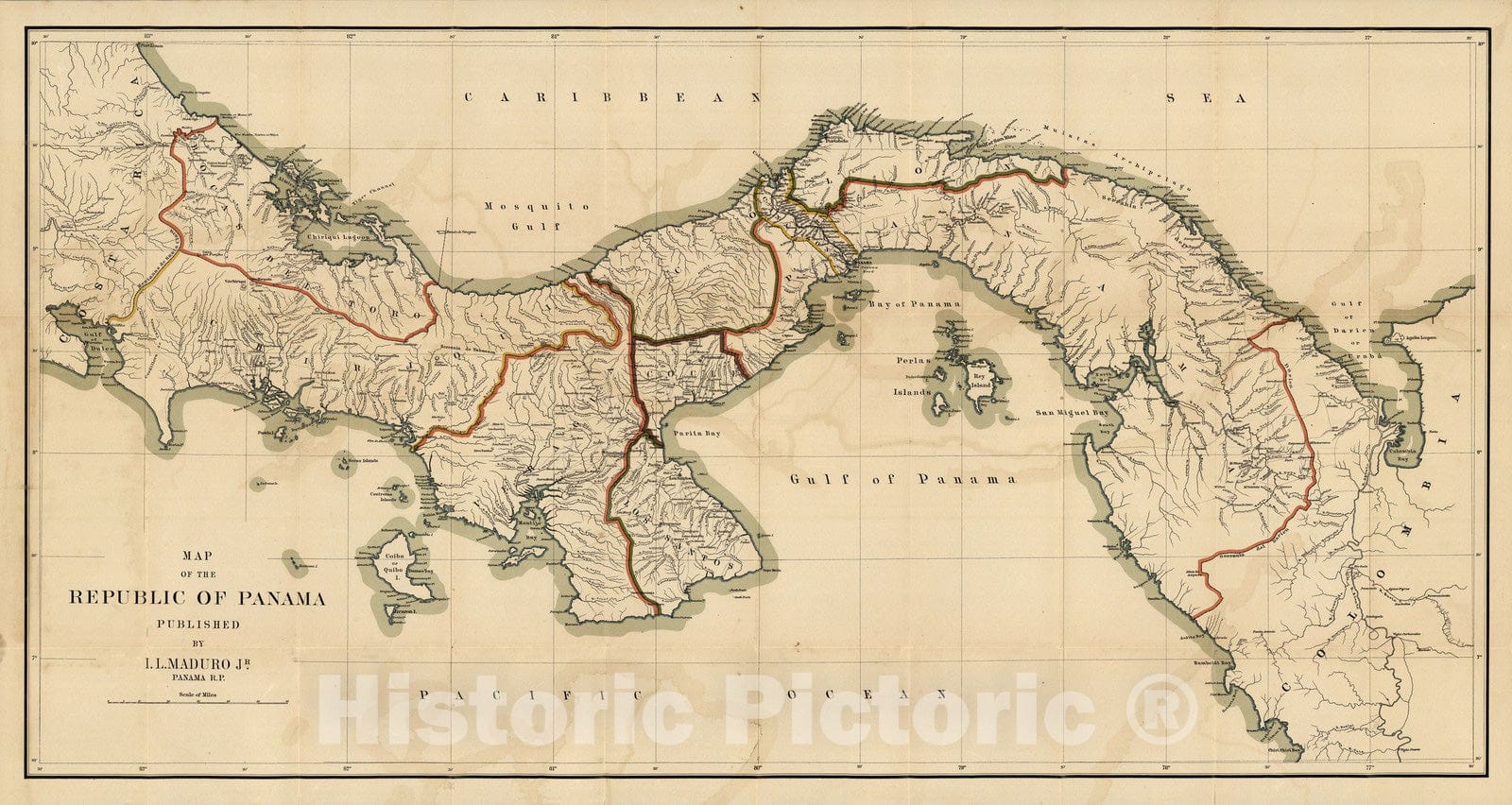 Historic Map : Panama. 1912 - Vintage Wall Art – Historic Pictoric