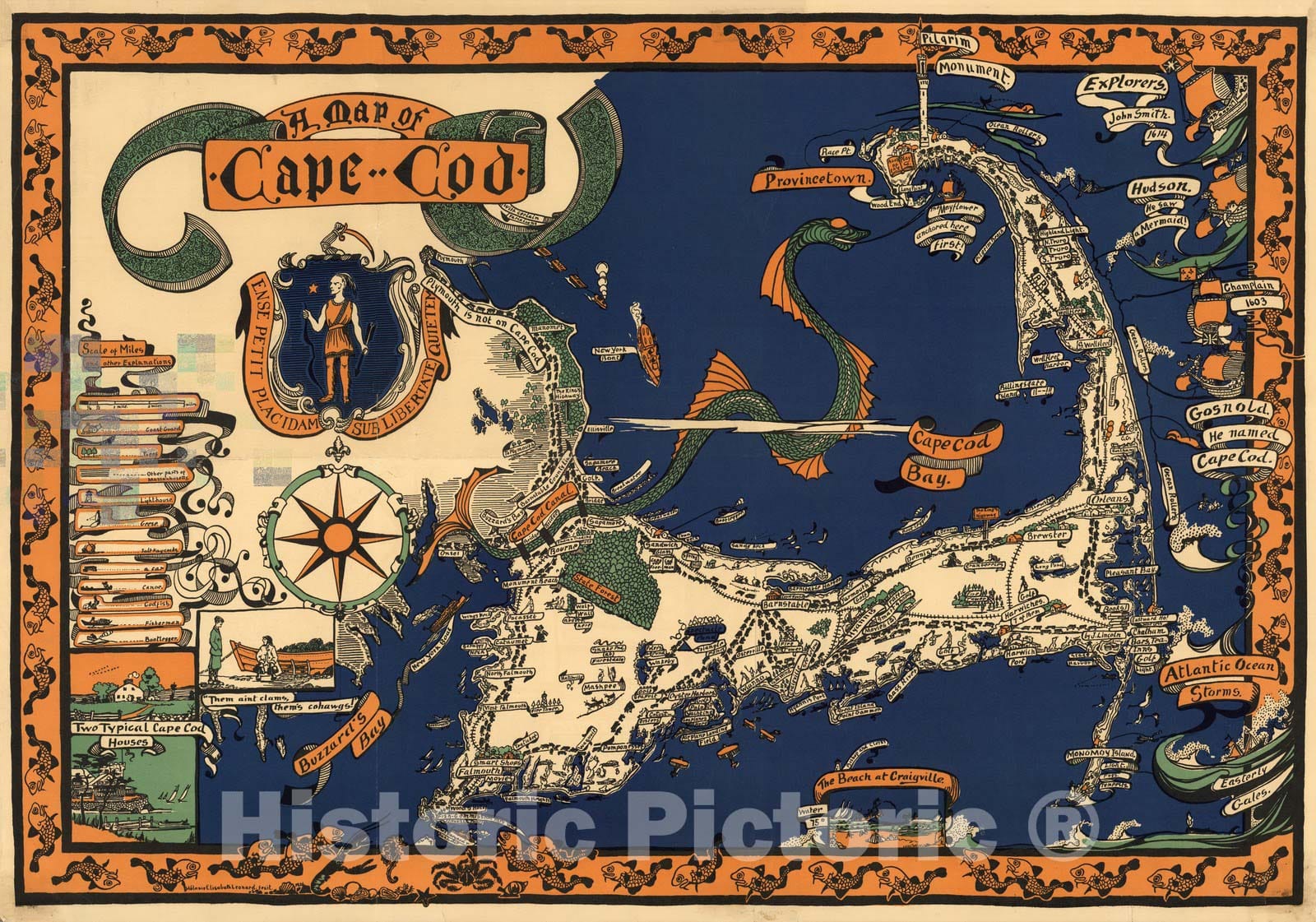Historic Map : Cape Cod, 1926 v1 – Historic Pictoric
