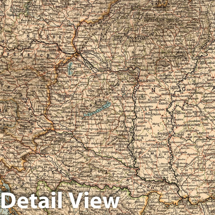 Historic Map : Austria,No. 26: Osterrich - Ungarn 1899 , Vintage Wall ...