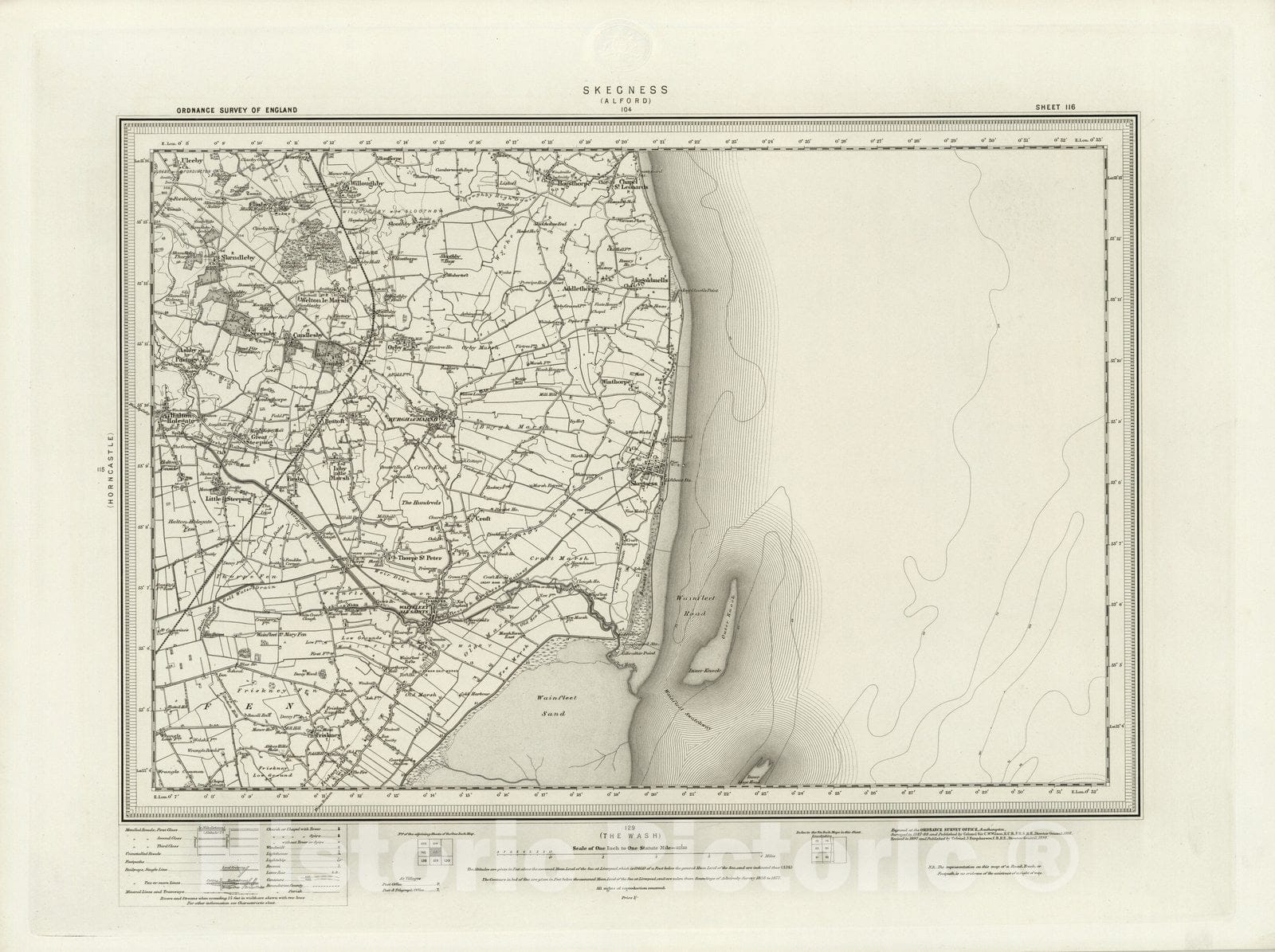 Historic Wall Map : 116 Skegness 1898 - Vintage Wall Art – Historic ...