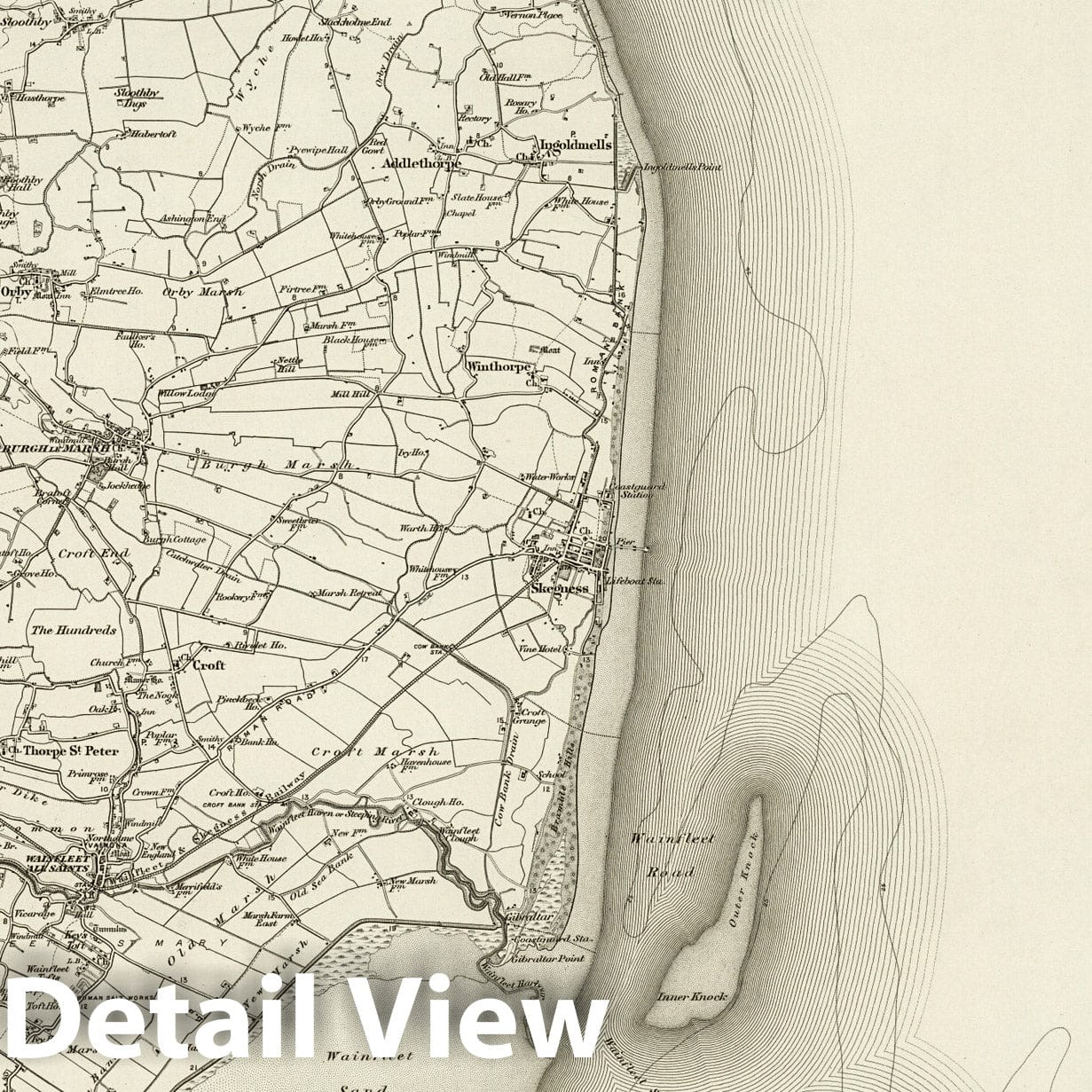 Historic Wall Map : 116 Skegness 1898 - Vintage Wall Art – Historic ...