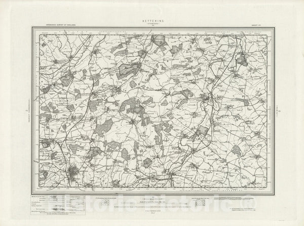 Historic Map : 171 Kettering 1898 - Vintage Wall Art - Historic Pictoric