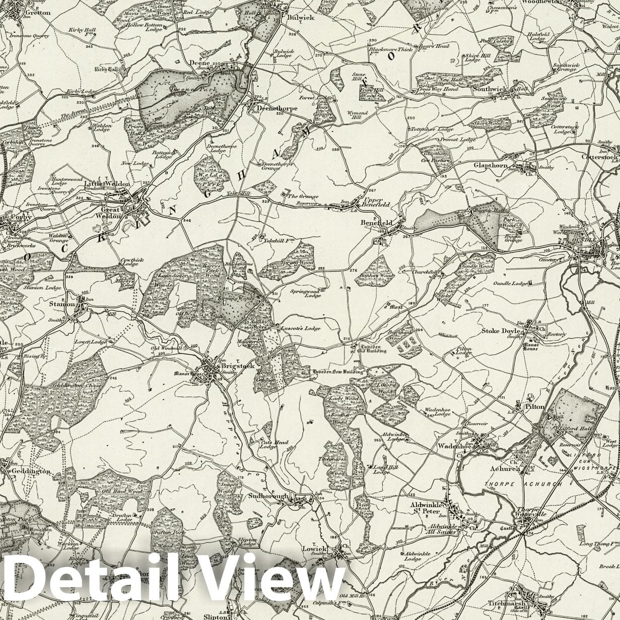 Historic Map : 171 Kettering 1898 - Vintage Wall Art – Historic Pictoric