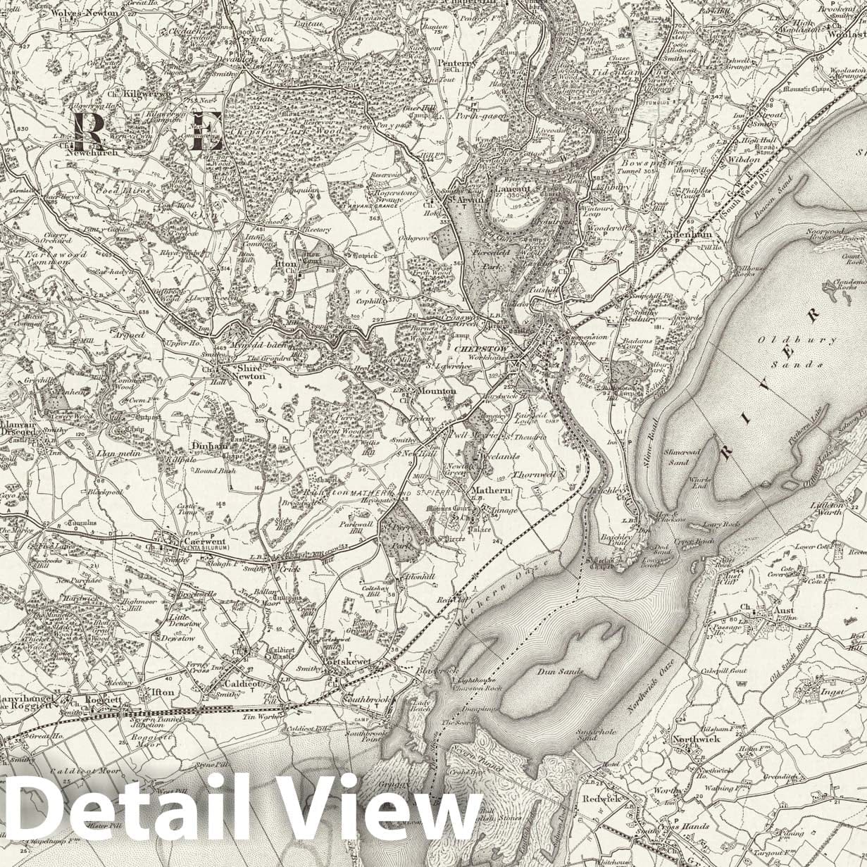 Historic Map : 250 Chepstow 1897 - Vintage Wall Art - Historic Pictoric