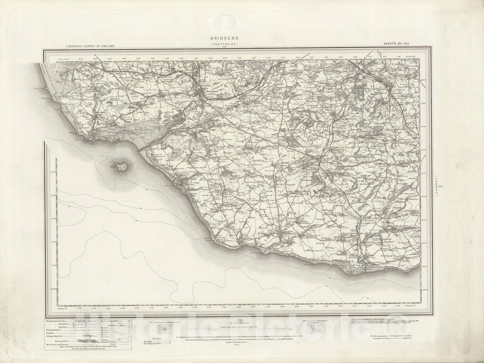 Historic Wall Map : 262 Pontypridd 1897 - Vintage Wall Art – Historic ...