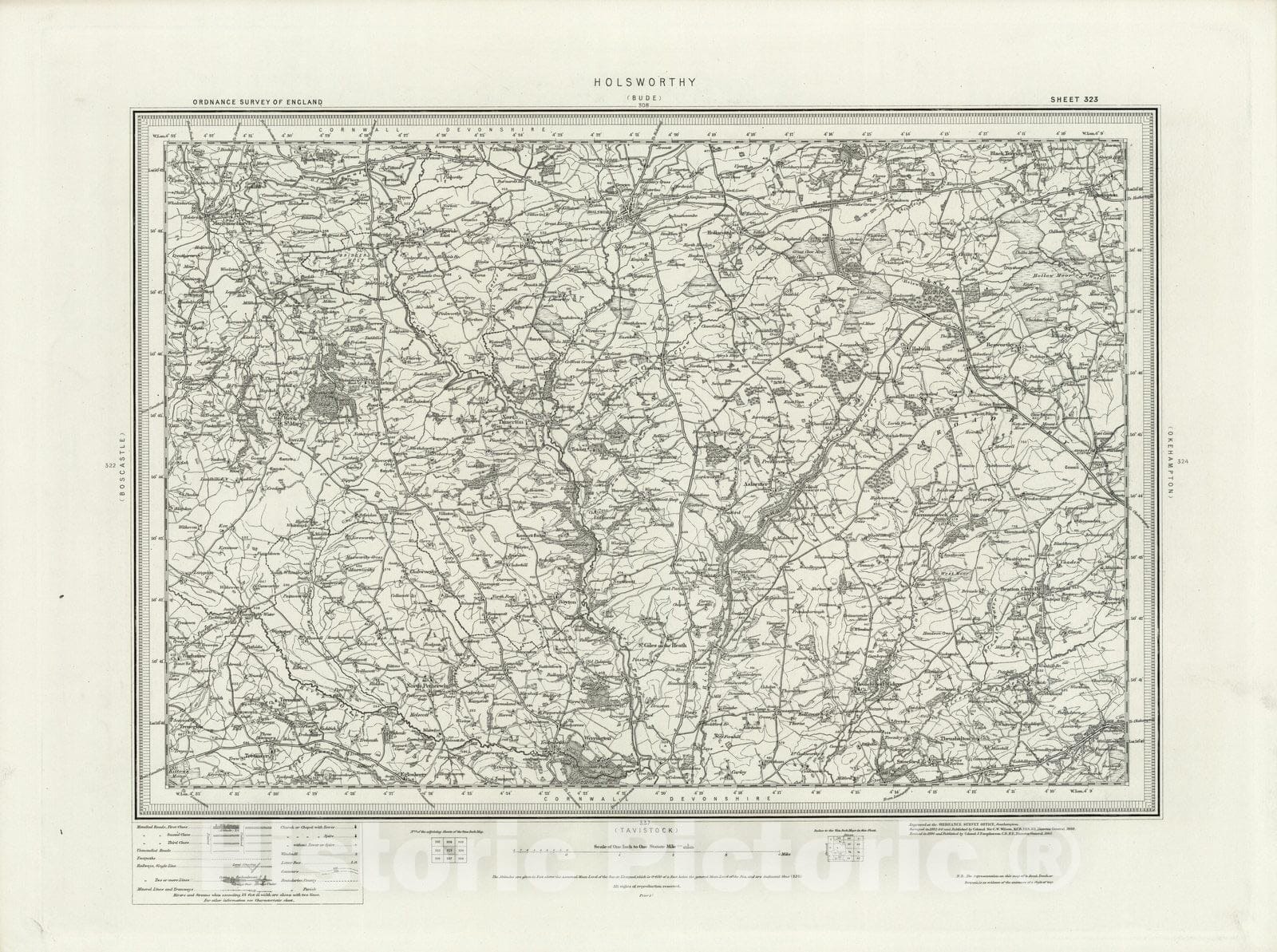 Holsworthy Survey Map 1895 | Ordnance Survey England – Historic Pictoric