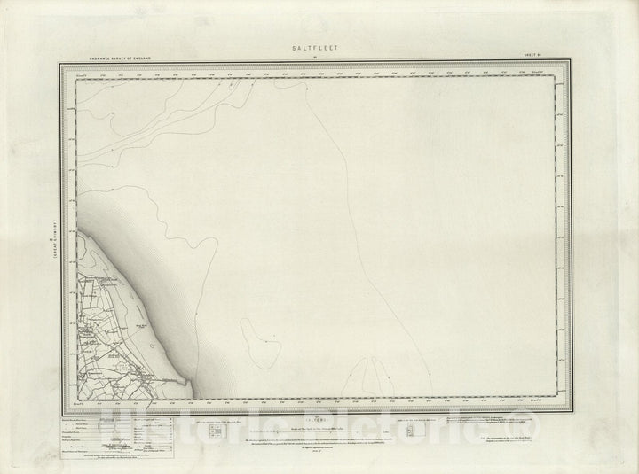 Historic Map : 91 Saltfleet 1898 - Vintage Wall Art – Historic Pictoric