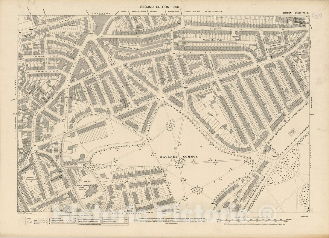 Historic Map : London (England), City Atlas Map, London Sheet VII.19 1 ...