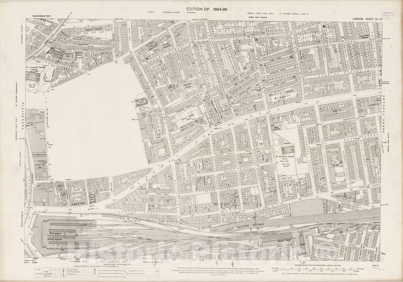 Historic Map : London (England), City Atlas Map, London Sheet VII.47 1 ...