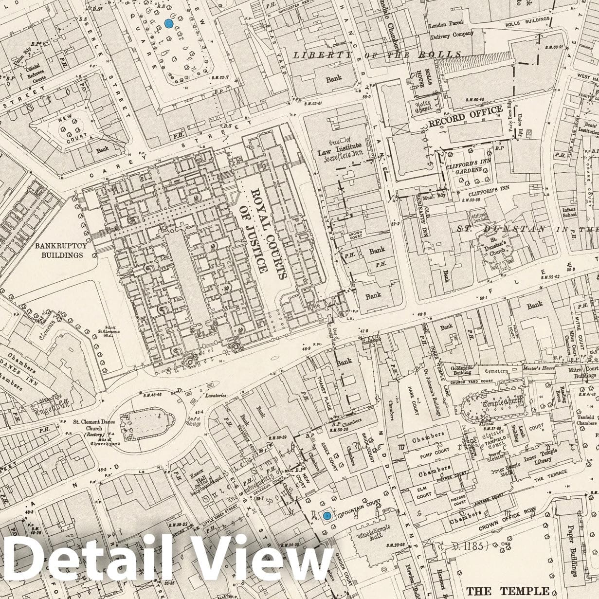 Historic Map : London (England), City Atlas Map, London Sheet VII.64 1 ...