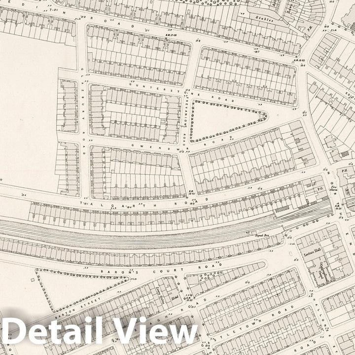 Historic Map : London (England), City Atlas Map, London Sheet X.7 1895 ...