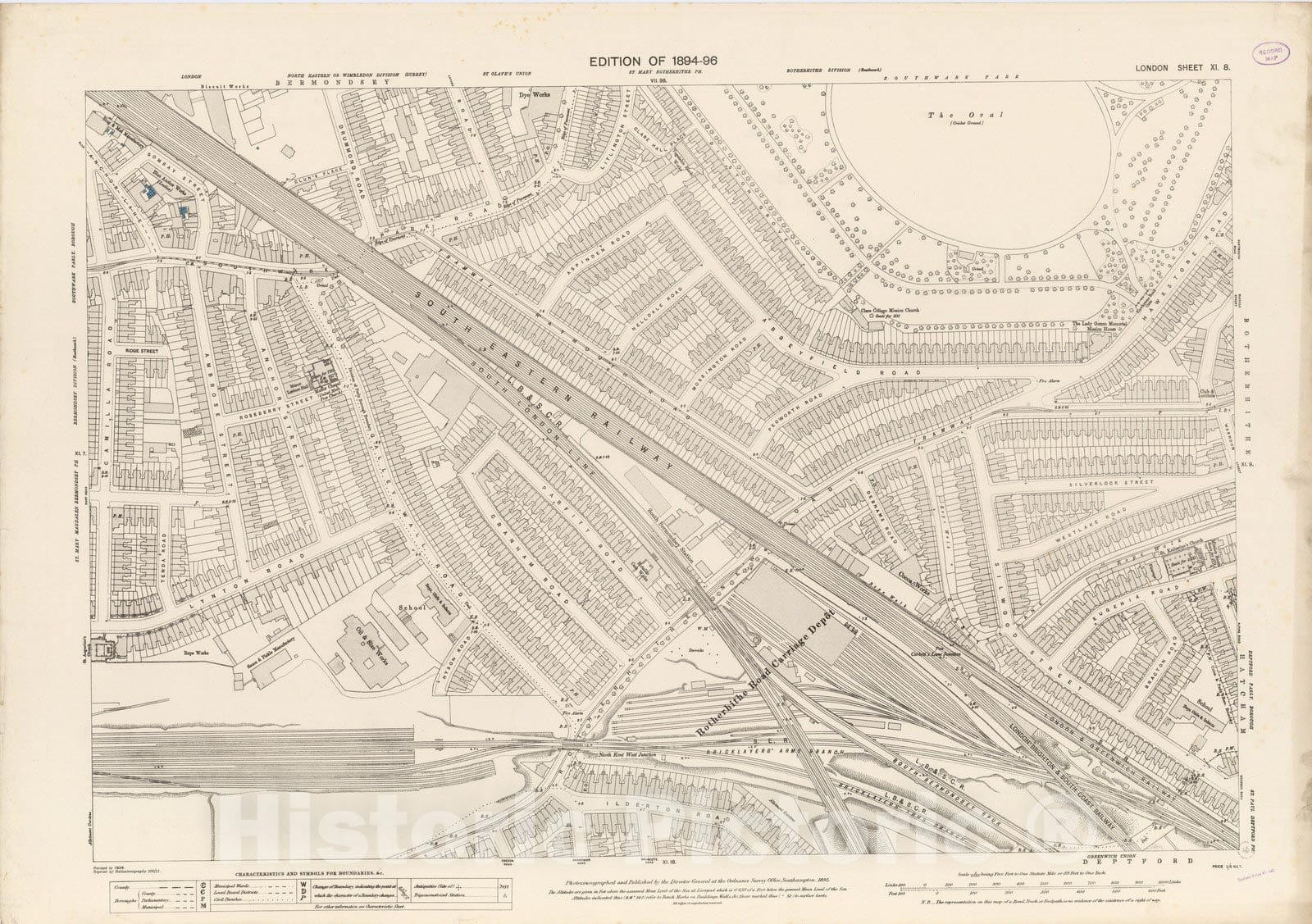 Historic Wall Map : London (England), City Atlas Map, London Sheet XI ...