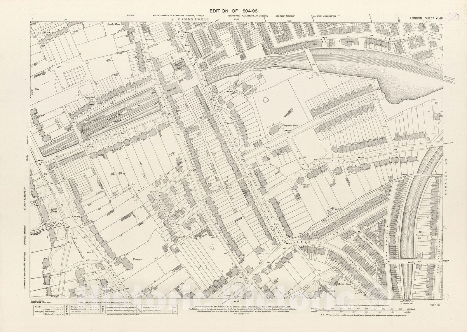 Historic Map : London (England), City Atlas Map, London Sheet XI.46 18 ...