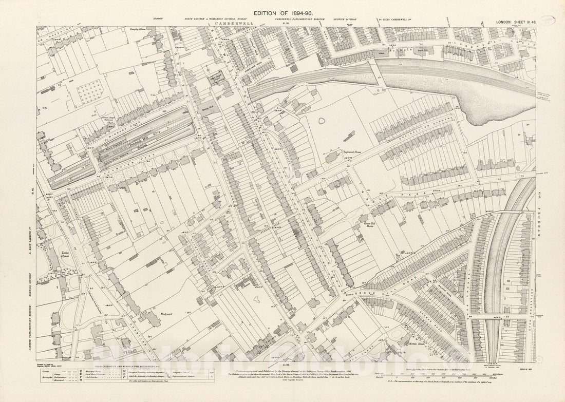 Historic Map : London (England), City Atlas Map, London Sheet XI.46 18 ...