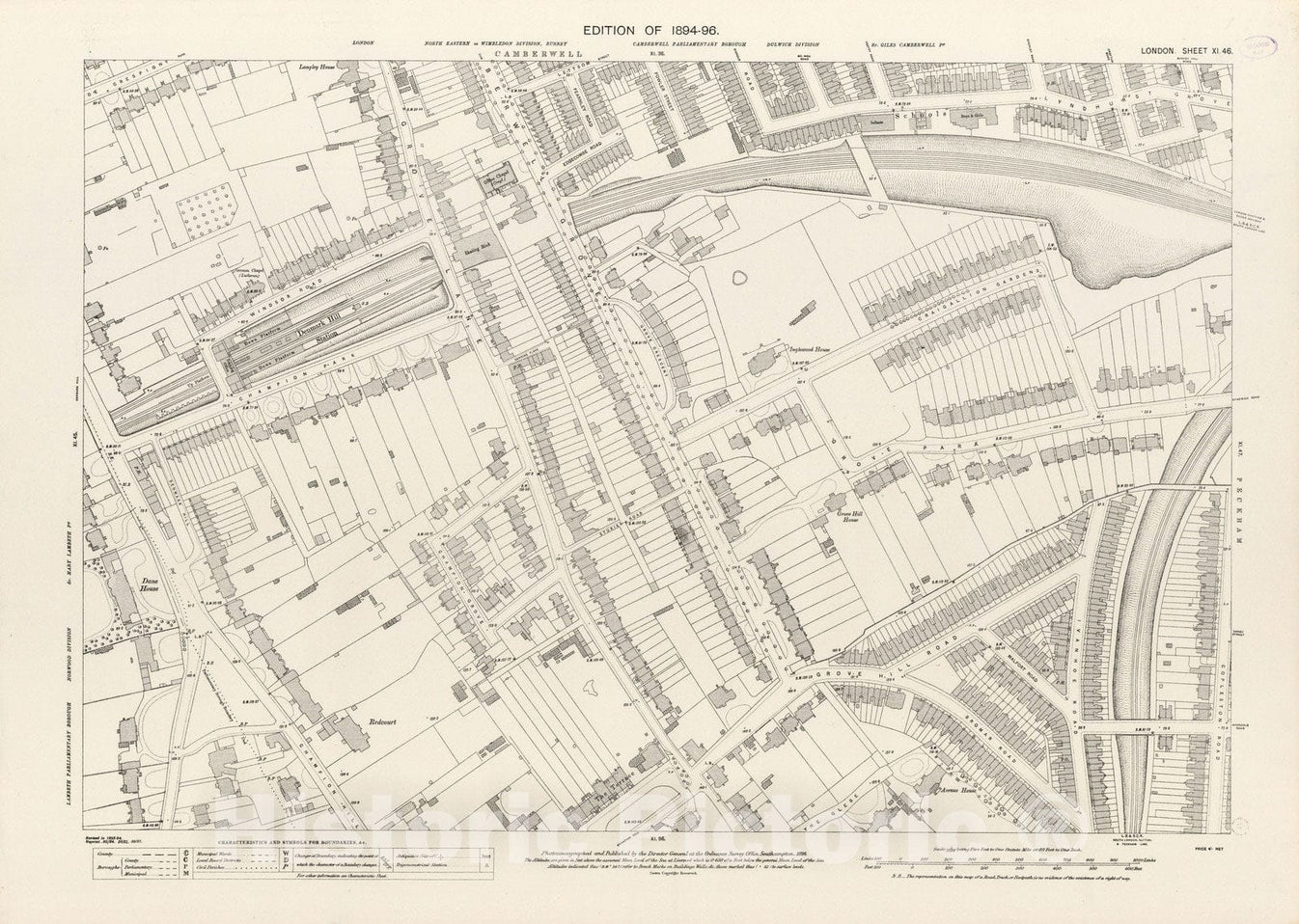 Historic Map : London (England), City Atlas Map, London Sheet XI.46 18 ...