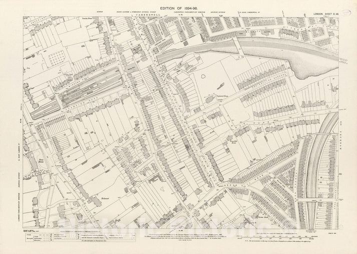 Historic Map : London (England), City Atlas Map, London Sheet XI.46 18 ...