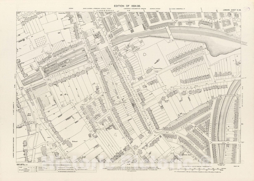 Historic Map : London (England), City Atlas Map, London Sheet XI.46 18 ...