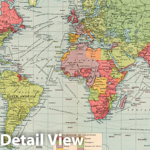 Historic Map : World Atlas Map, Frontispiece: World Political. 1923 ...