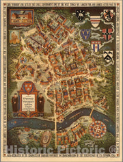 Historic Map : A prospect of Harvard University and of Radcliffe Colle ...