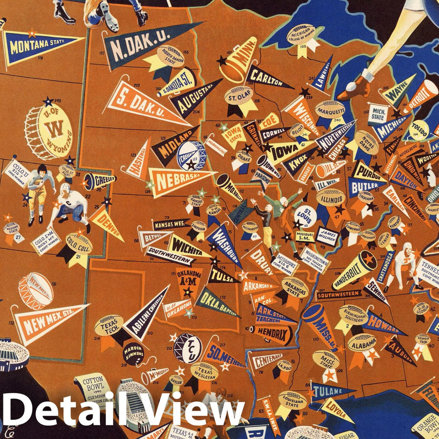 Historic Map - Albert Richard Football Map. E.E. Cheeseman. Copyright ...