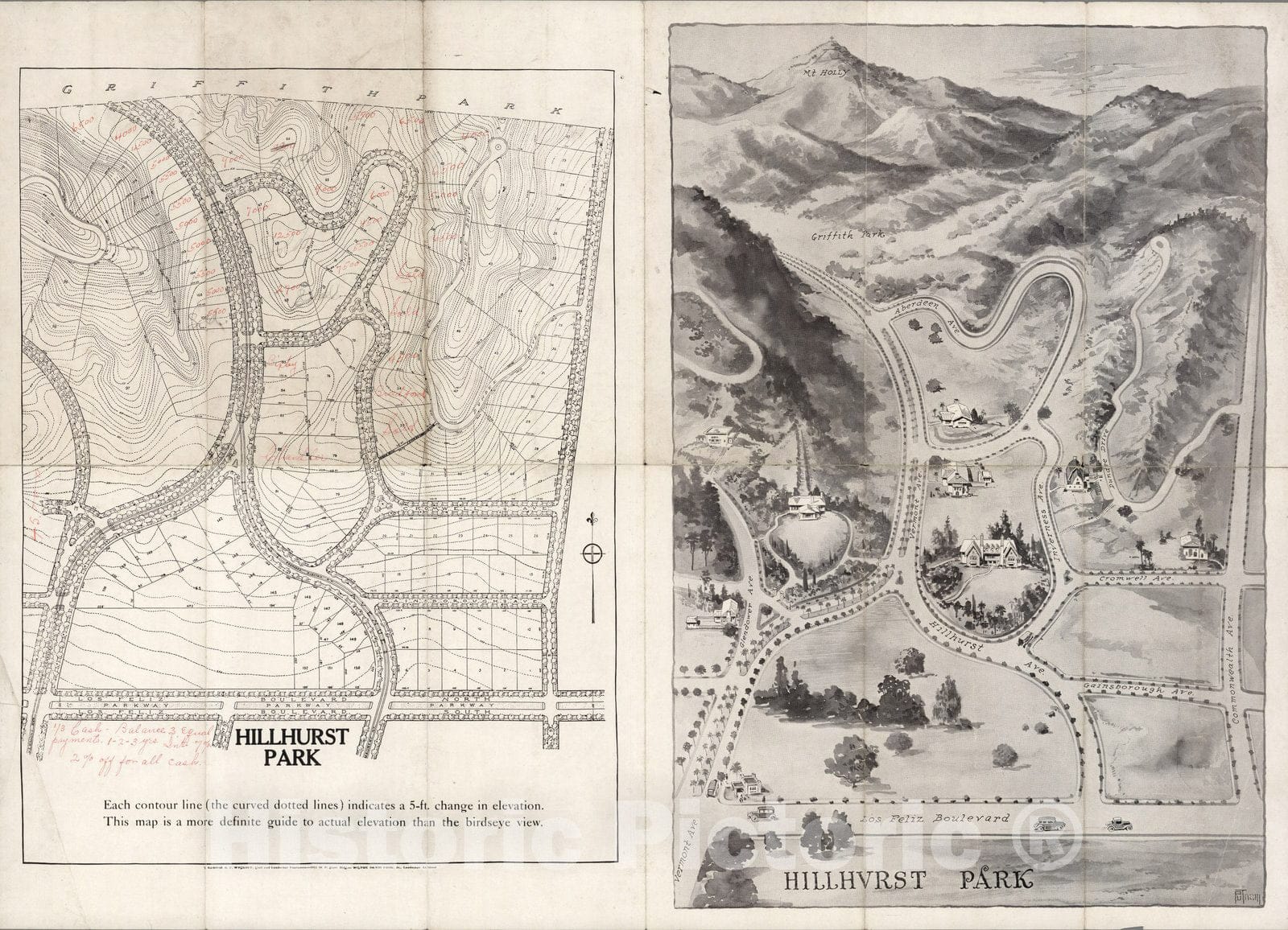 Historic Map : Pamphlet, Hillhurst Park 1925 - Vintage Wall Art ...
