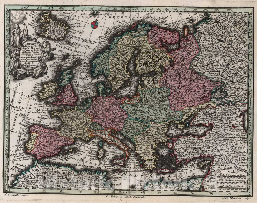 Historic Map : World Atlas Map, Europa 1744 - Vintage Wall Art ...