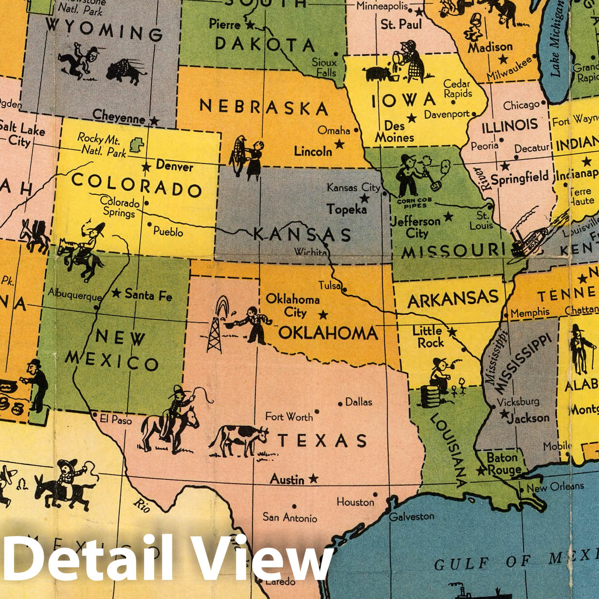 Historic Map : United States of America. Copyright 1934 by Hagstrom Co ...